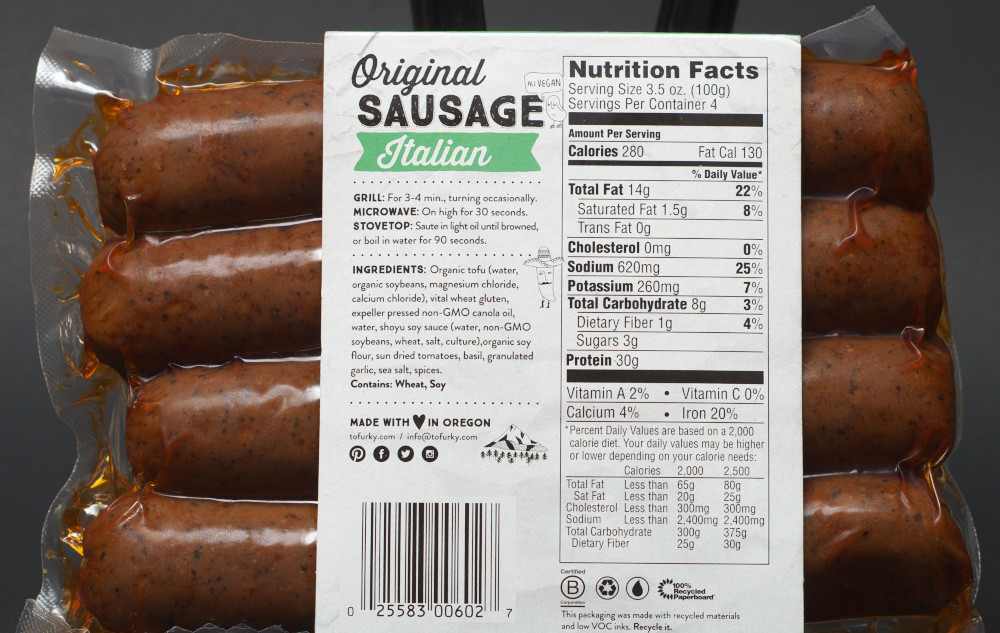 Is Tofurky Italian sausage good for you?