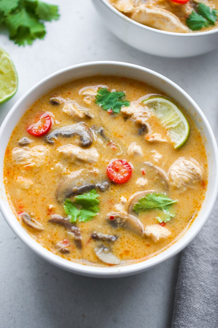 Is Tom Kha soup high in calories?