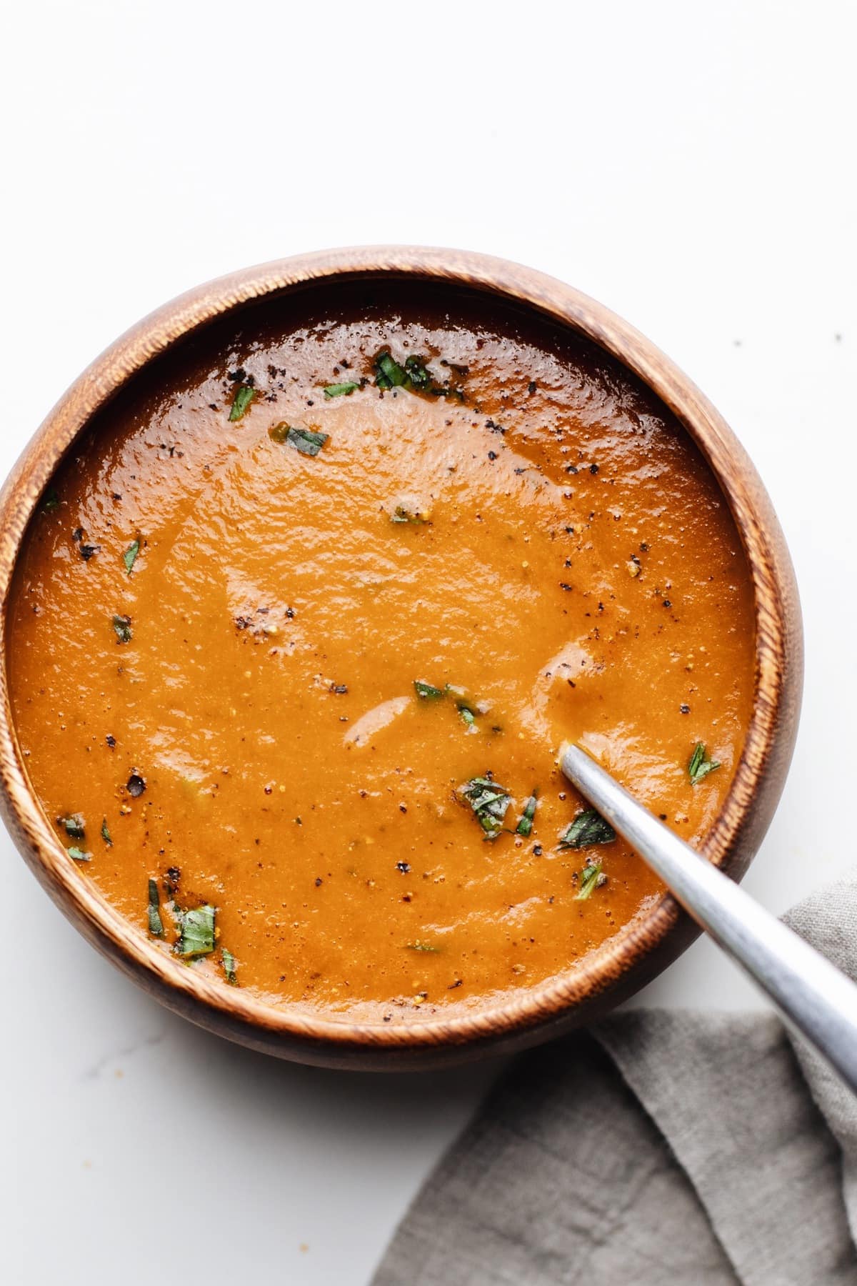 Is tomato basil soup high in calories?