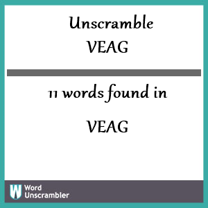 Is veag a scrabble word?