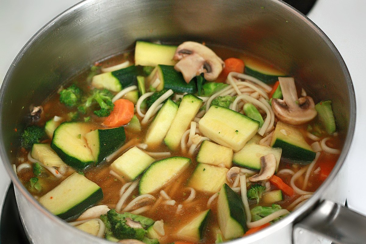 Is vegetable soup usually served hot or cold?
