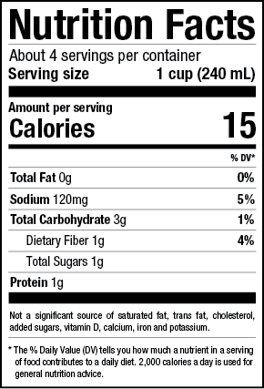 Is vegetable stock low in calories?