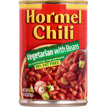 Is vegetarian Hormel chili vegan?