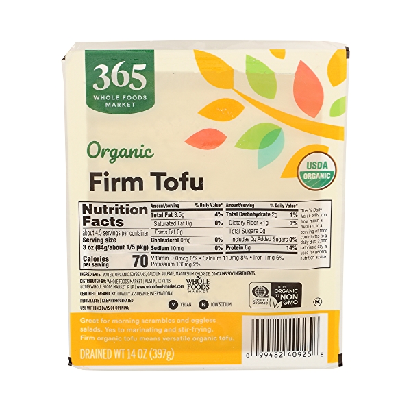 Is Whole Foods tofu really organic?