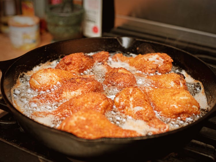 Should I fry in cast iron?