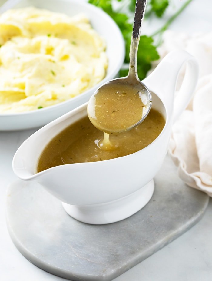 Should I use stock or broth for gravy?