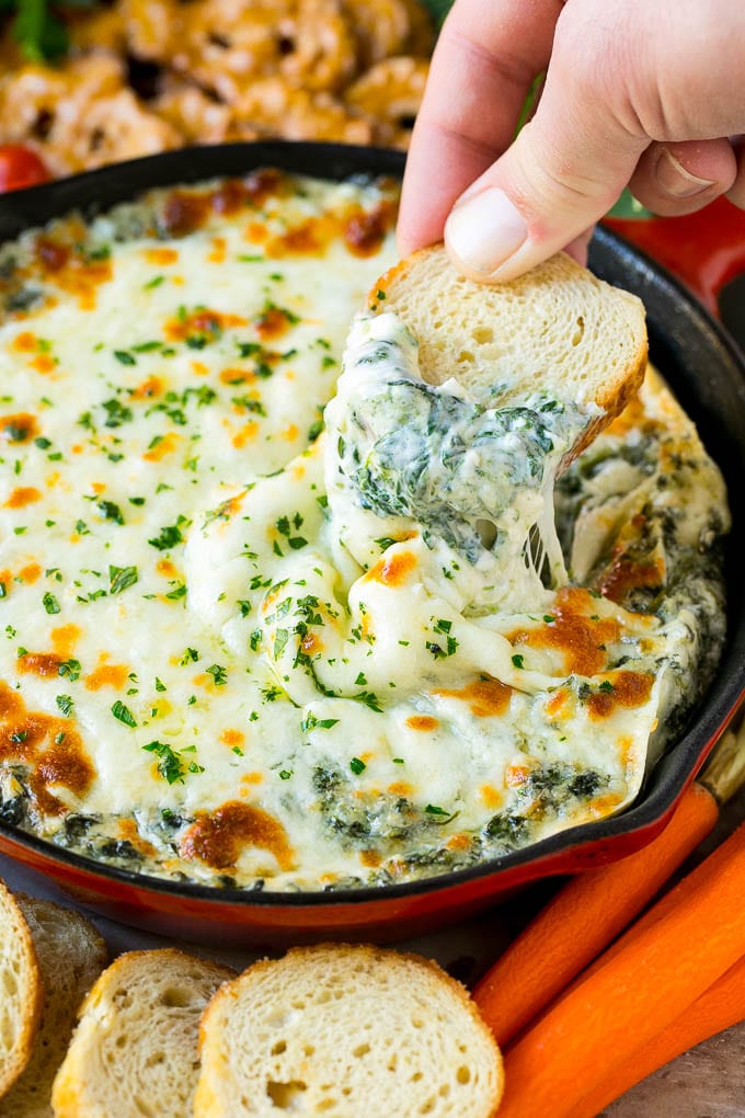 Should spinach dip be served warm or cold?