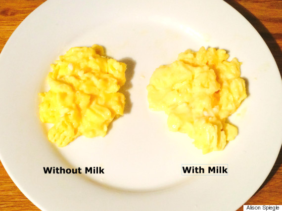 Should you put milk in eggs?