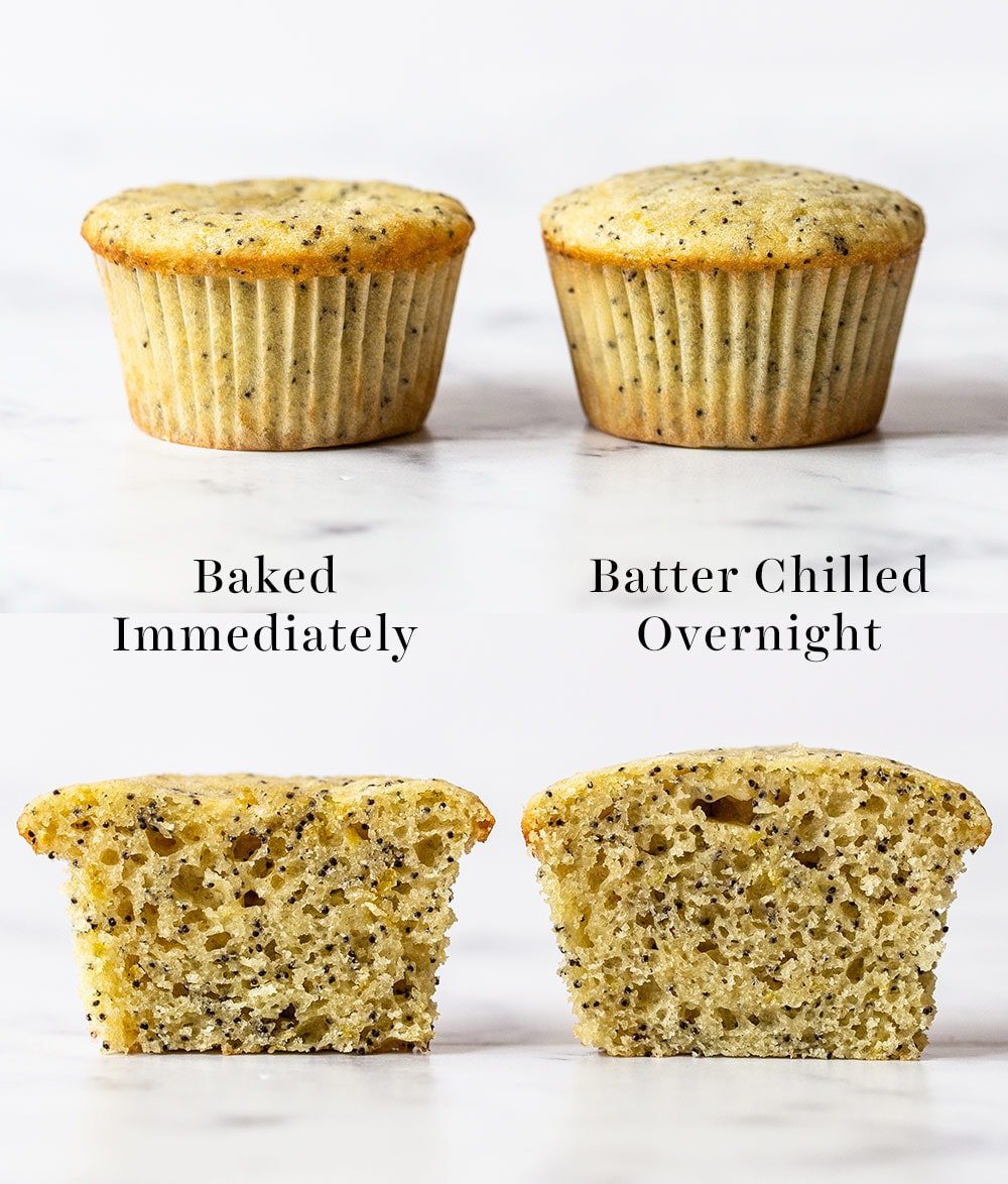 Should you refrigerate muffin mix before baking?