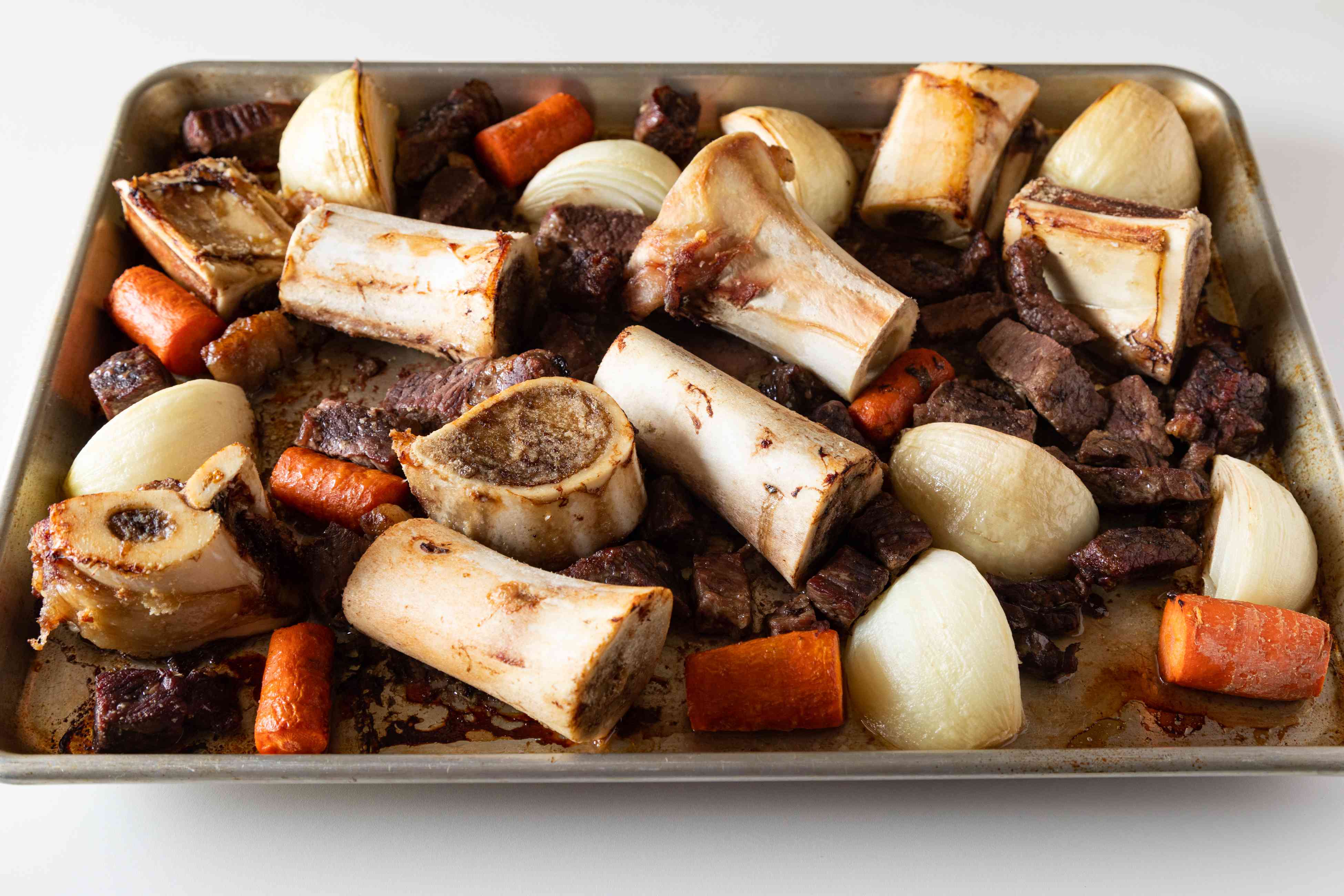 Should you roast beef bones before making stock?