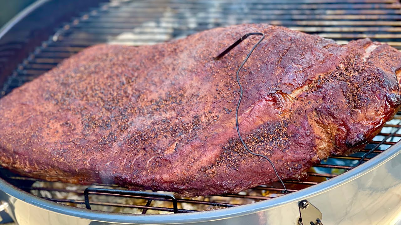 Should you sear a brisket before smoking grill?