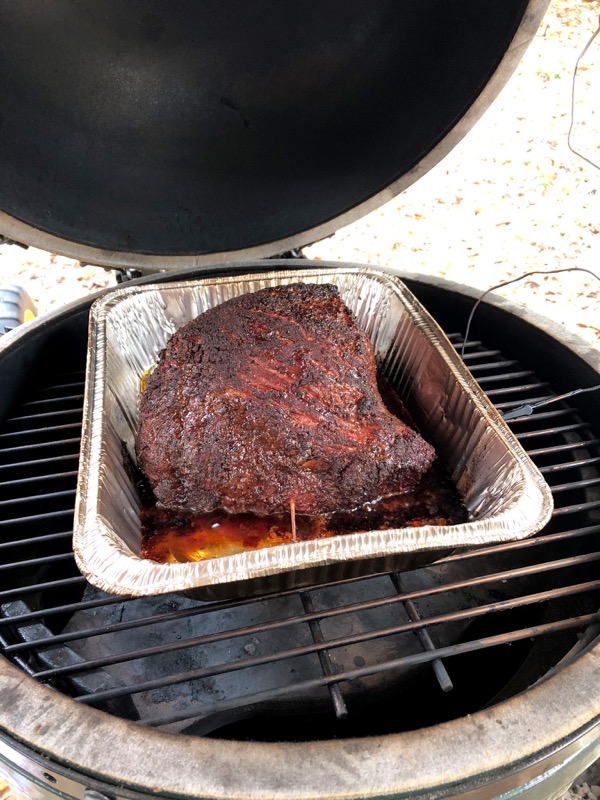 Should you smoke brisket in a pan?