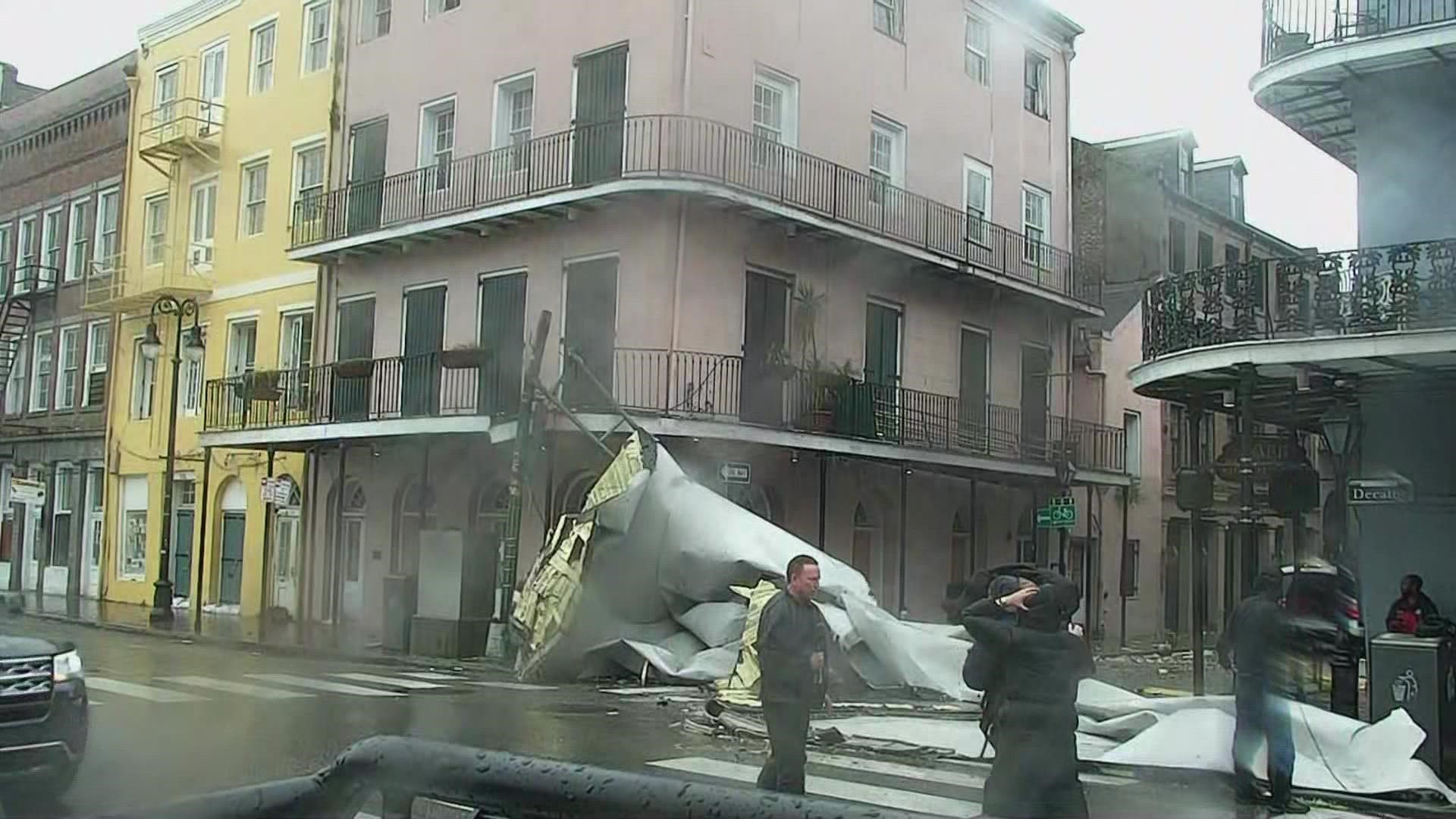 Was the French Quarter affected by Hurricane Ida?