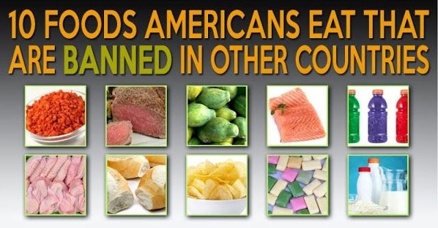 What American foods are banned in countries?