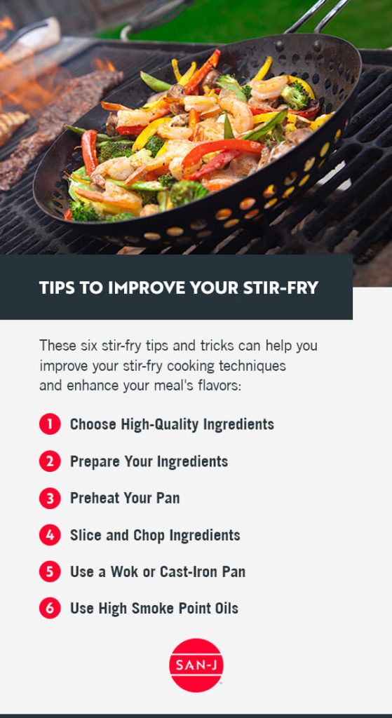 What are 3 important steps to a good stir-fry?