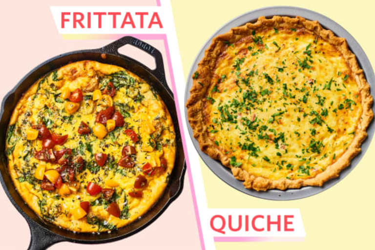 What are 3 main differences between a frittata and a quiche?