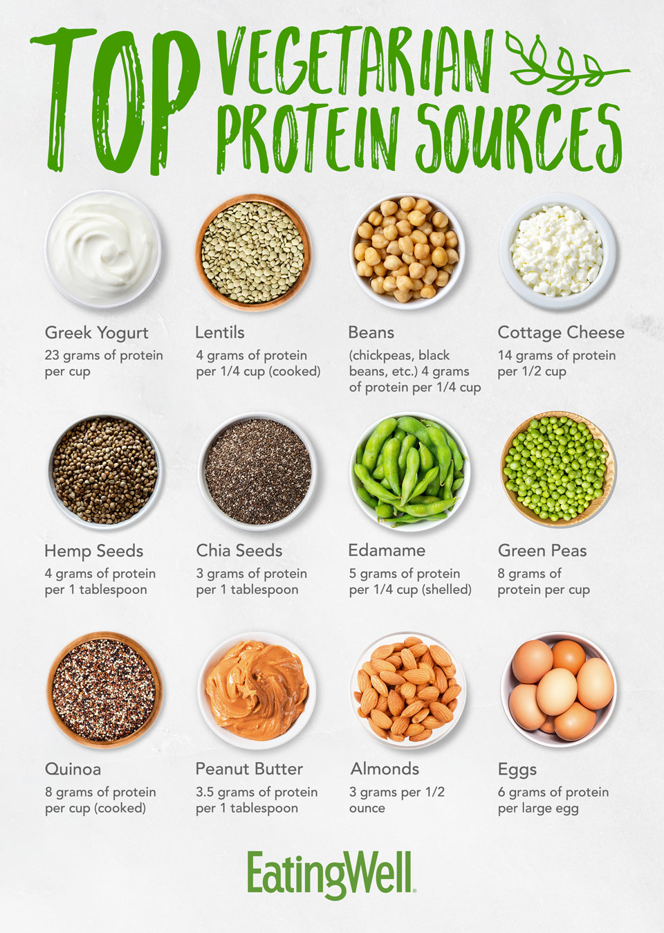 What are 3 types of protein that vegetarians can eat?