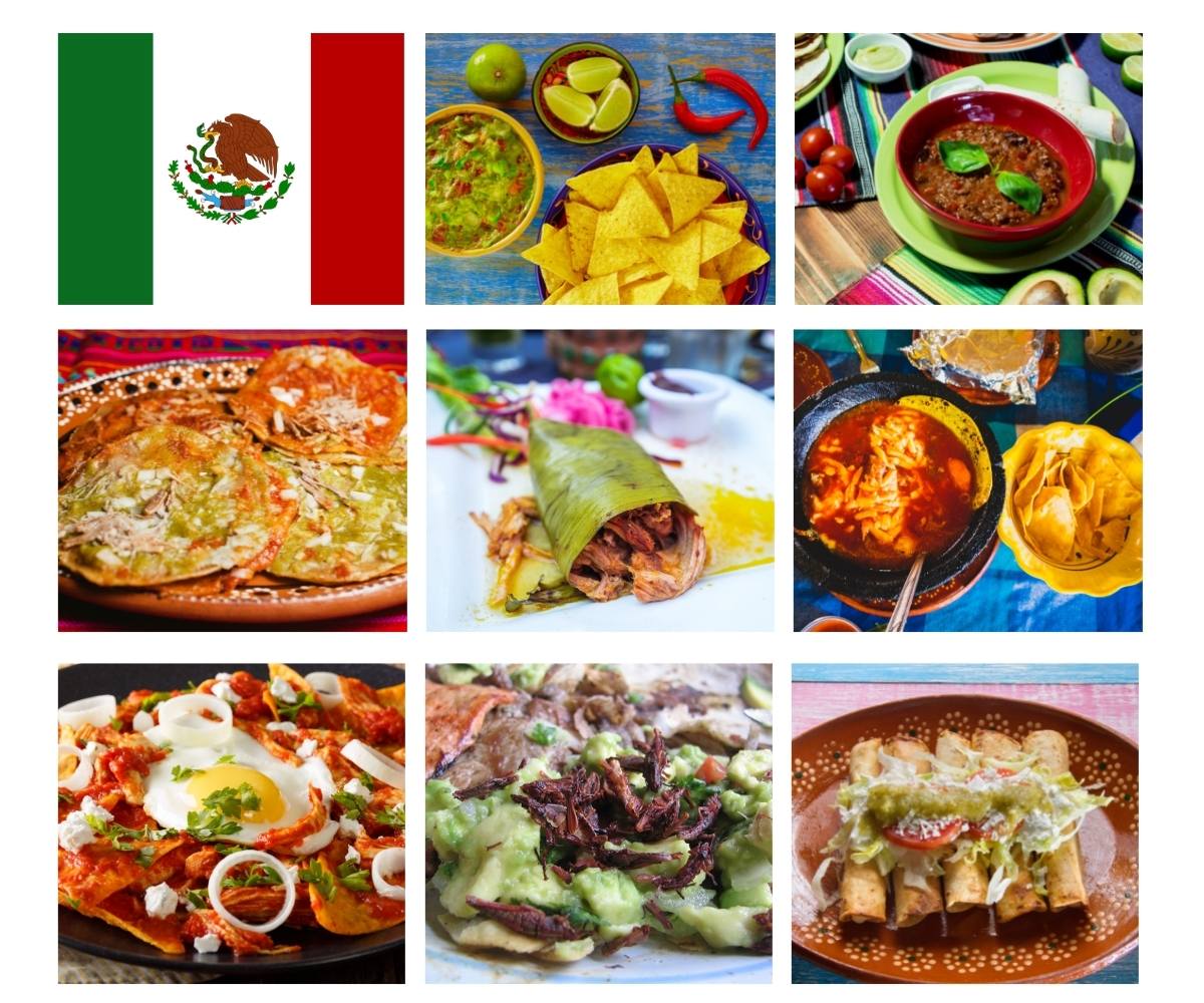 What are 4 popular Mexican dishes?