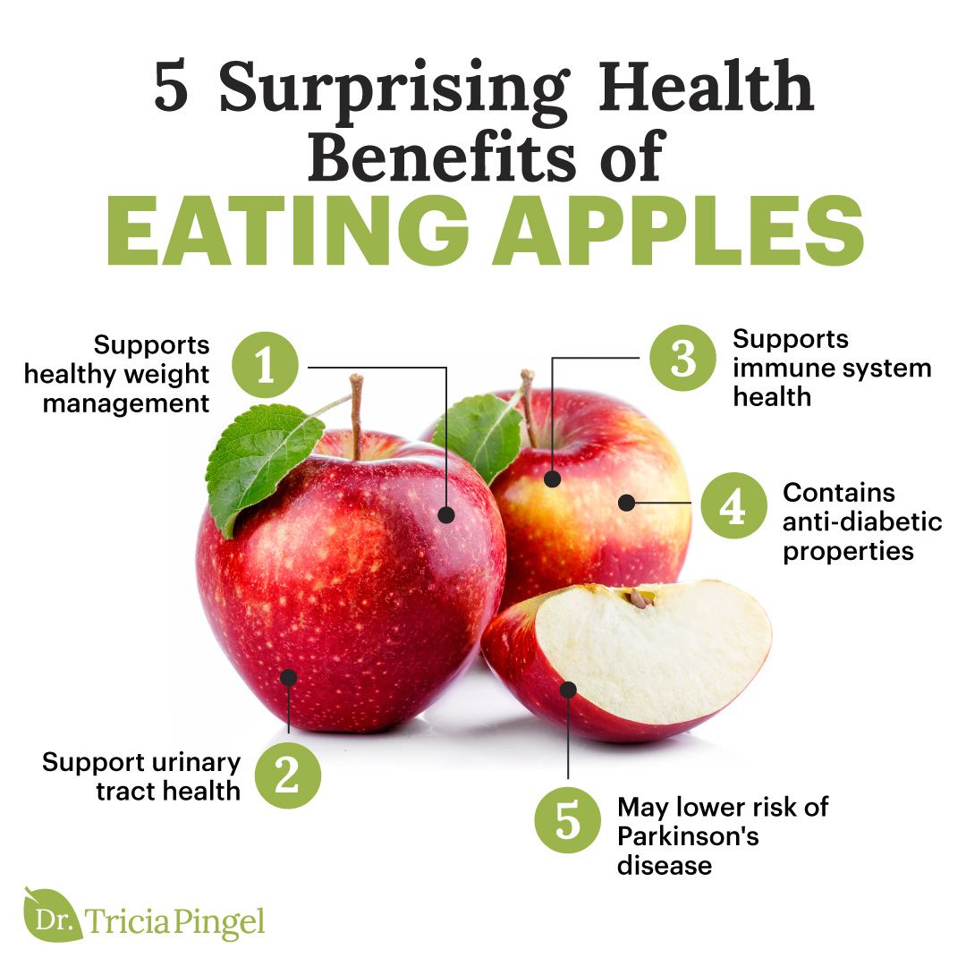 What are 5 benefits of eating apples?