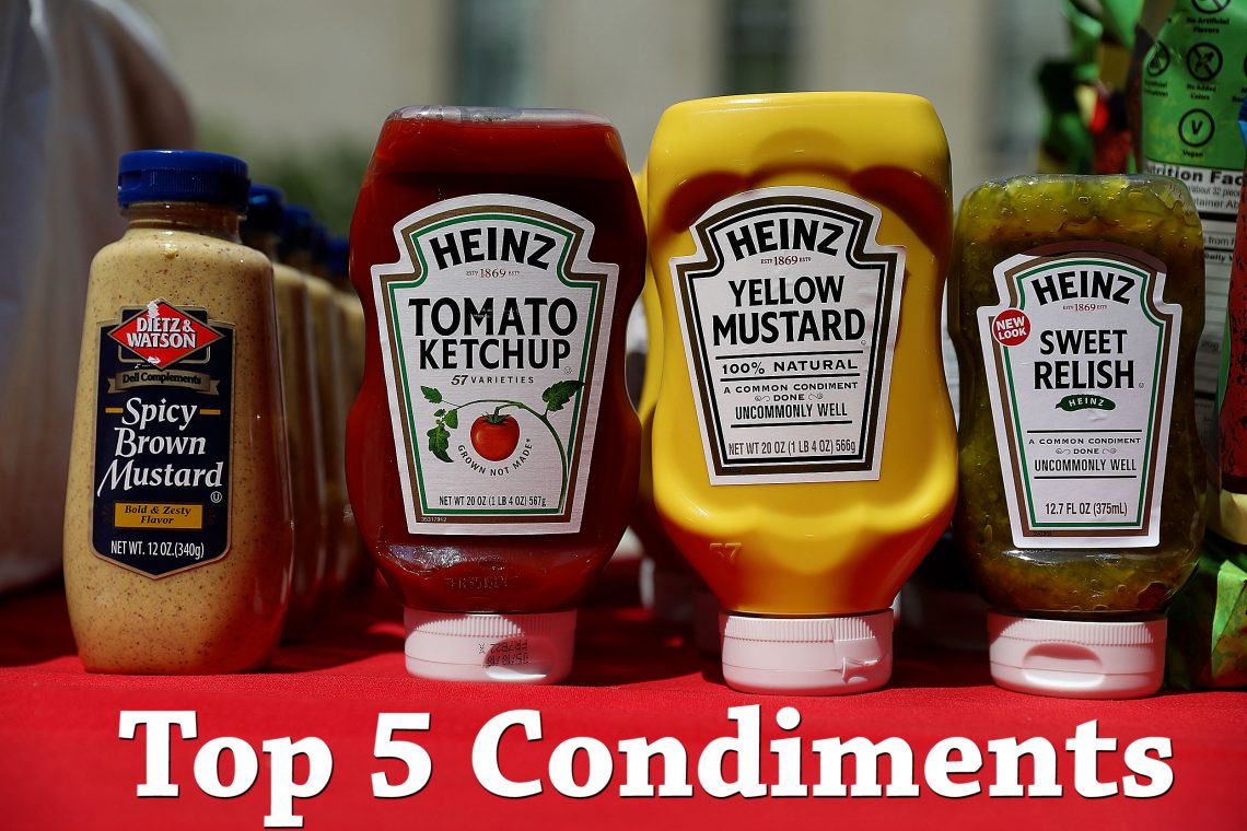 What are 5 condiments?