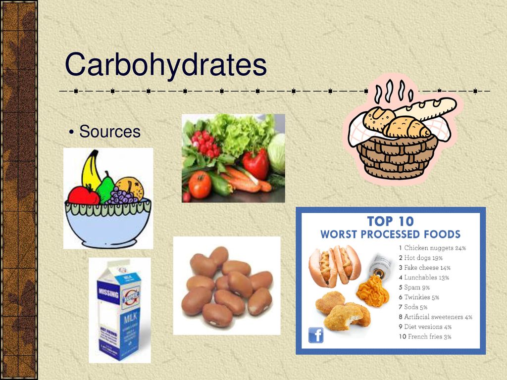 What are 5 sources of carbohydrates good sources?