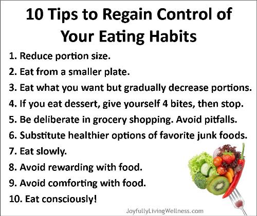 What are 5 tips for managing your eating habits?