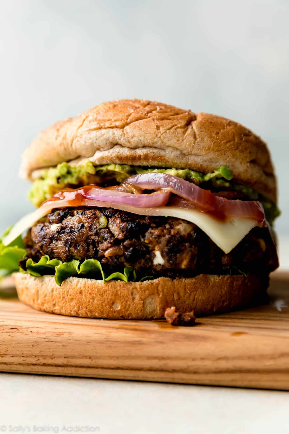 What are black bean patties made of?