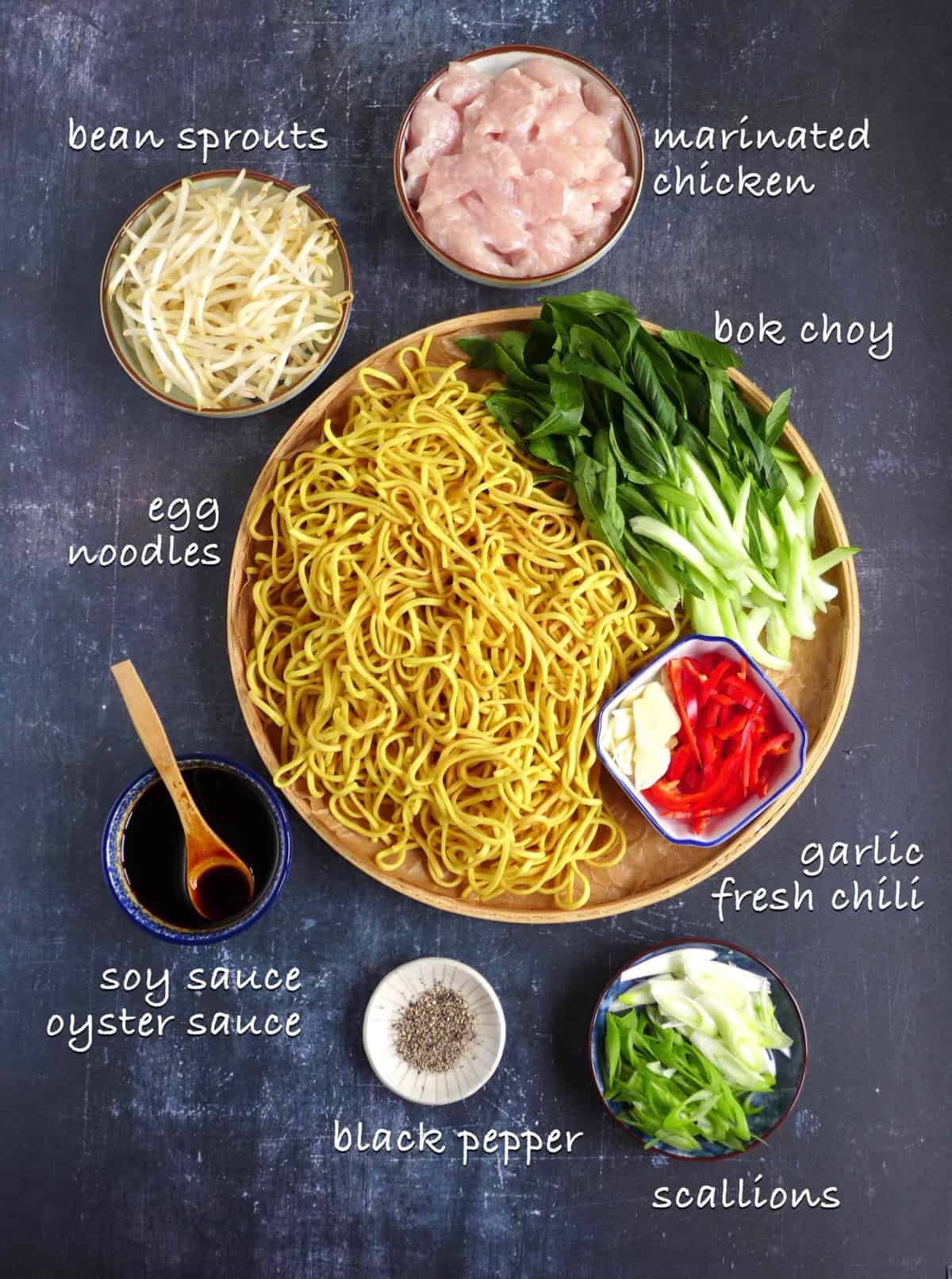 What are Chinese fried noodles made of?