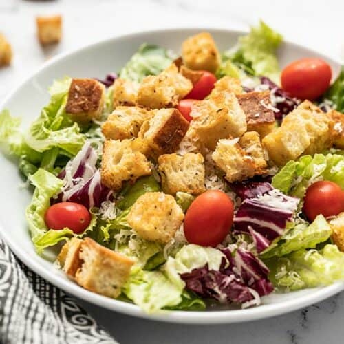 What are croutons in a salad?
