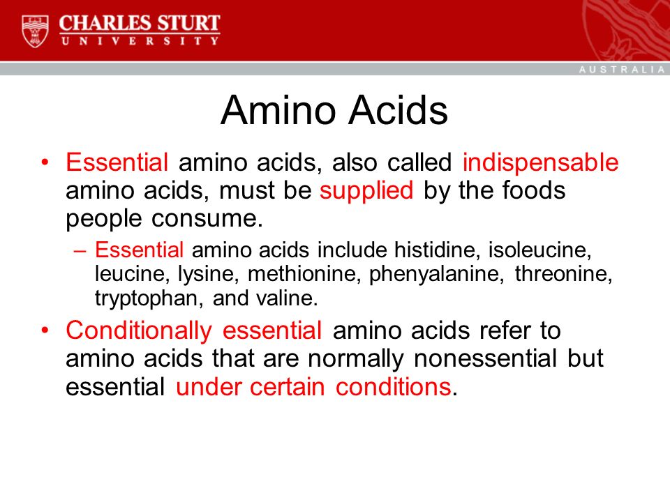 What are essential amino acids called?