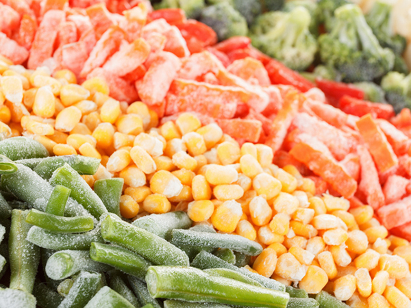 What are examples of frozen foods?