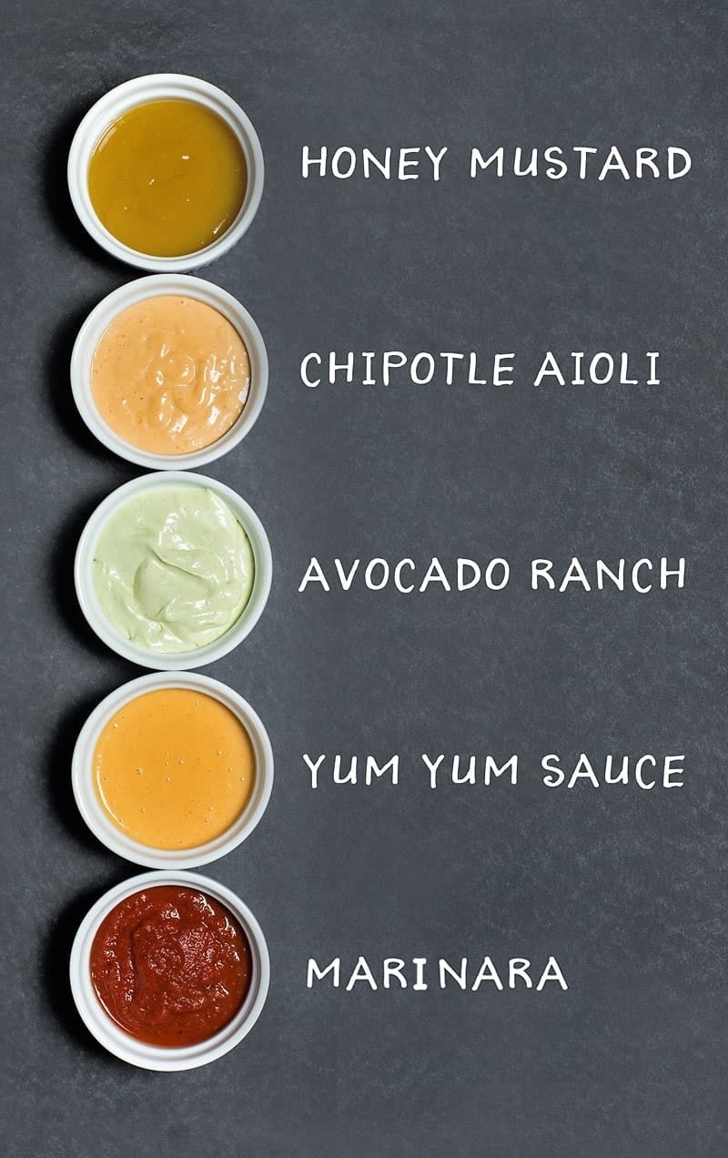 What are examples of sauces?