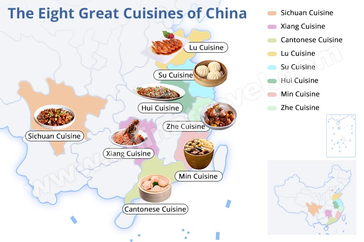 What are five of the main regional food styles in China?