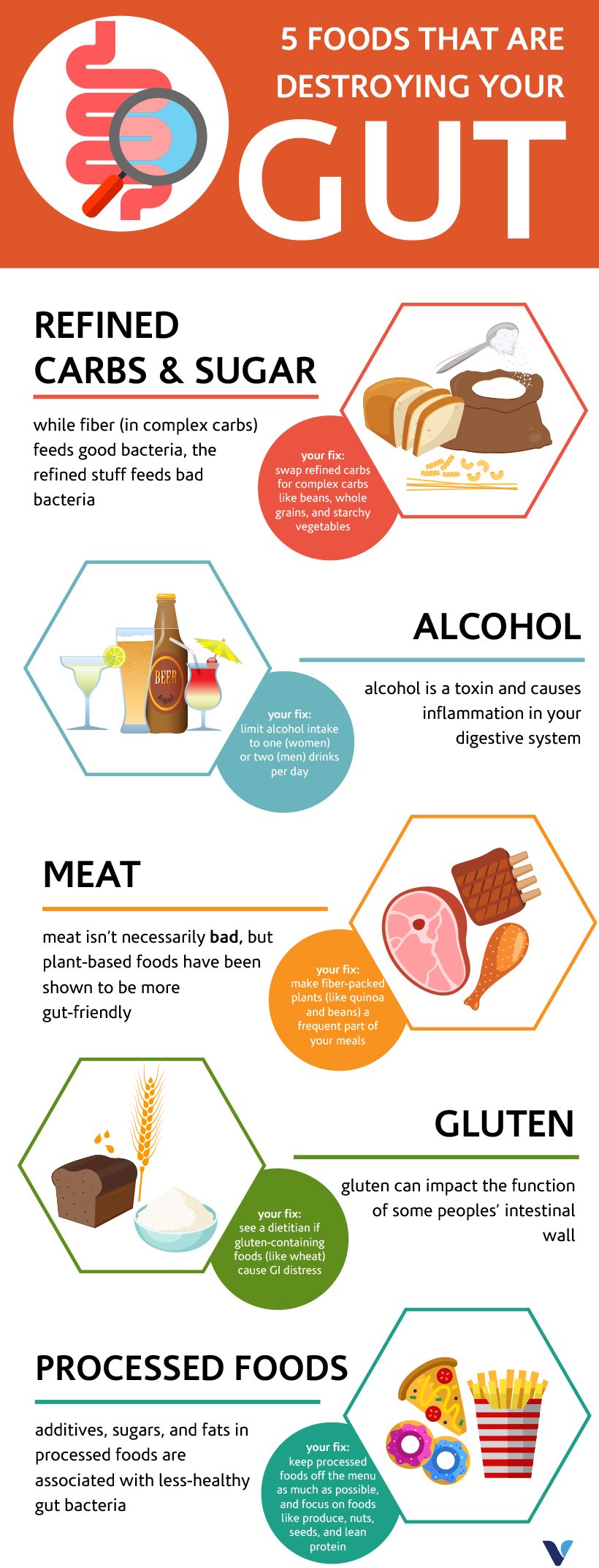 What are gut damaging foods?