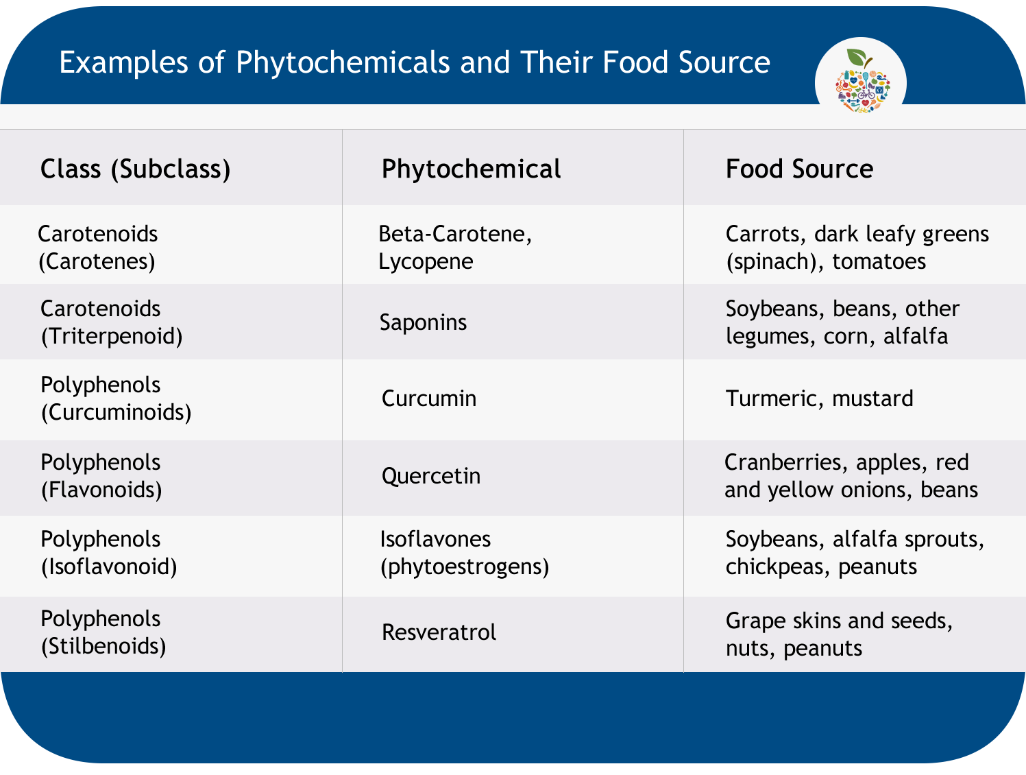 What are phytochemicals then list 3 foods?
