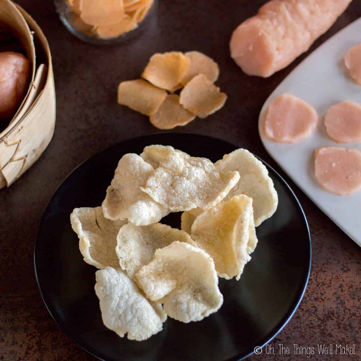 What are prawn crackers made from?