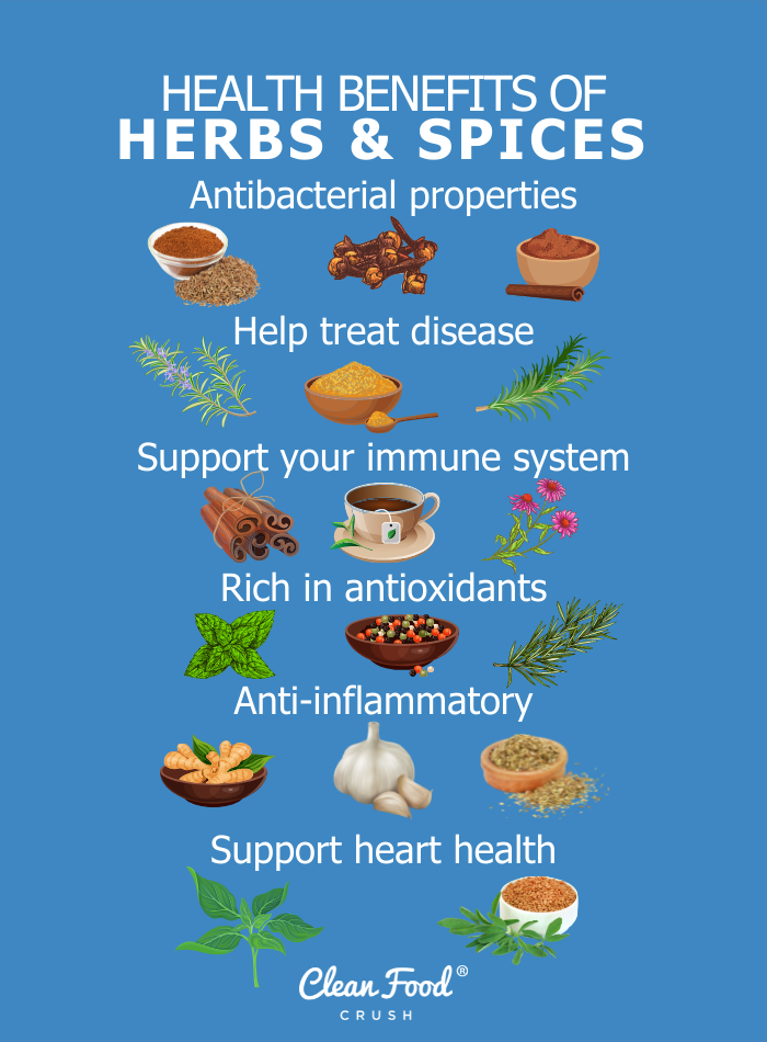 What are some benefits of herbs and spices?