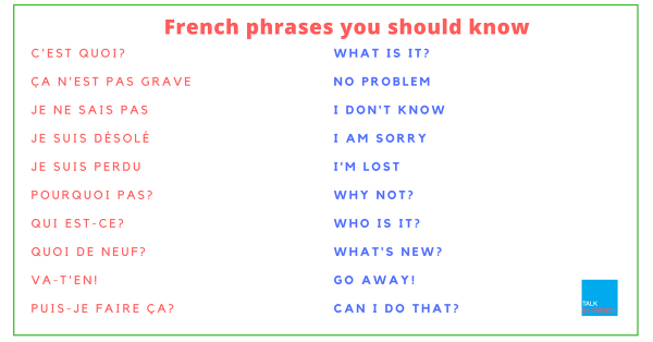 What are some common French expressions?