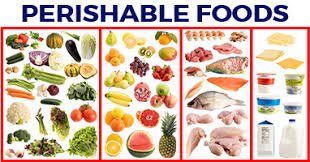 What are some examples of perishable foods?