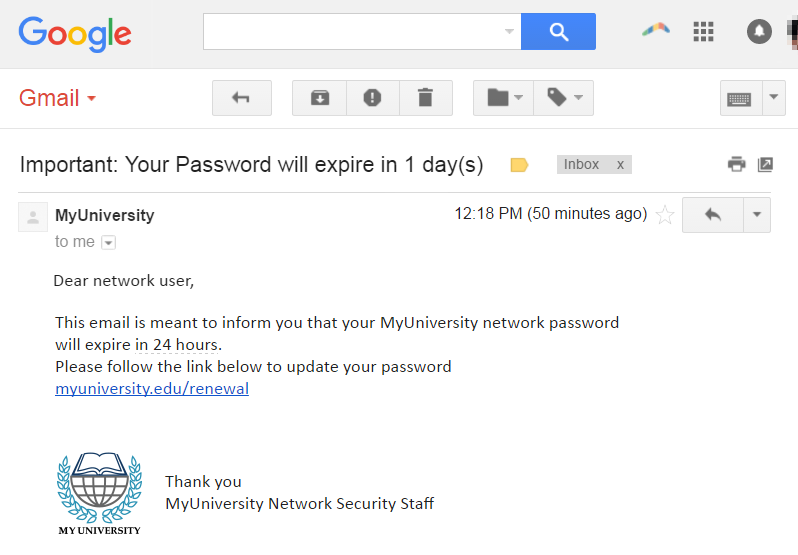 What are some examples of phishing?