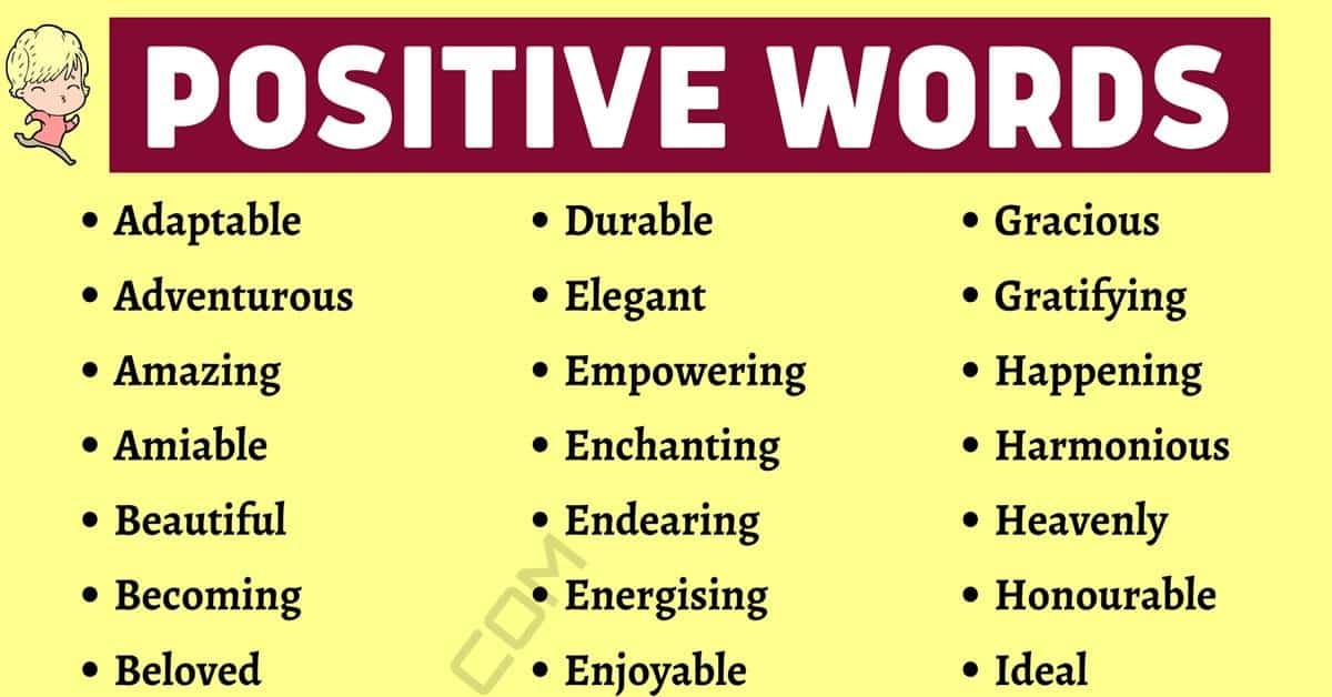 What are some good words for positive?