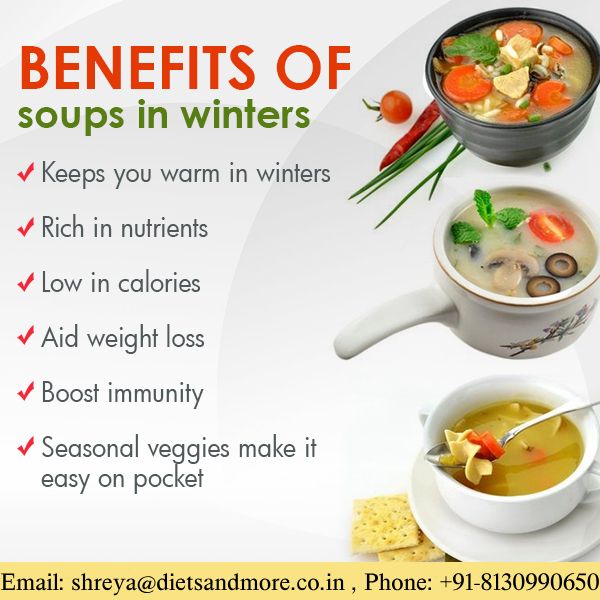 What are some health benefits of soup?