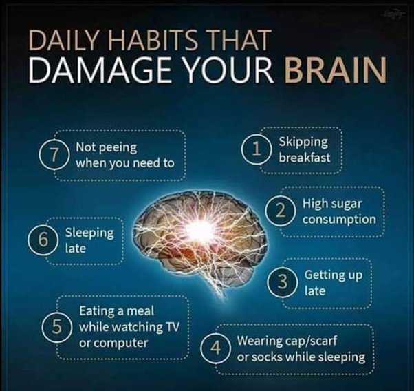 What are the 10 habits that drain our brain?