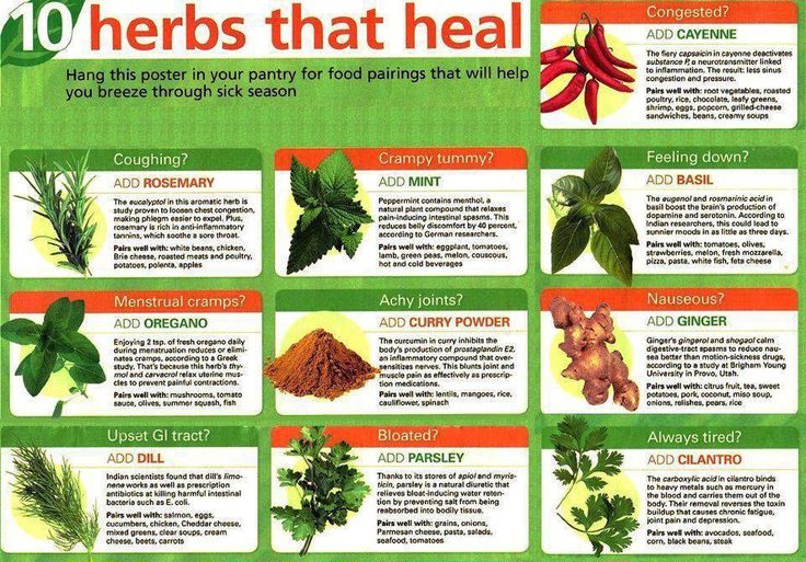 What are the 10 herbs that heal?