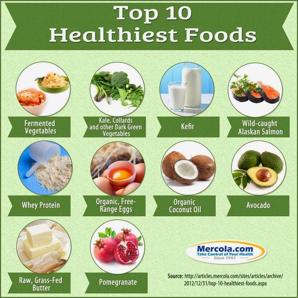 What are the 10 most healthy foods?