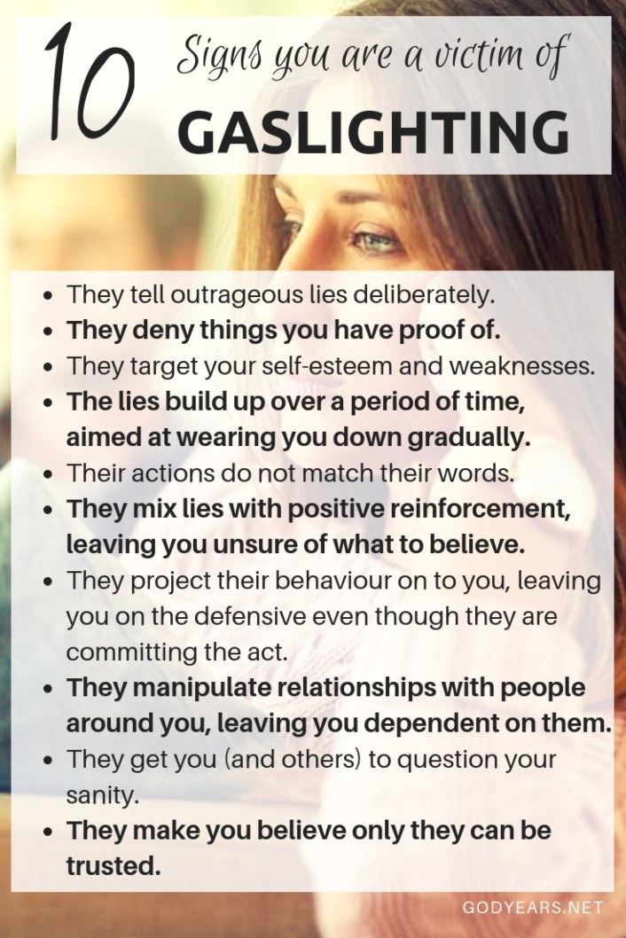 What are the 11 signs of gaslighting?