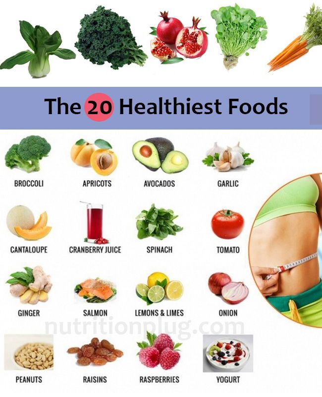 What are the 20 most healthy foods?