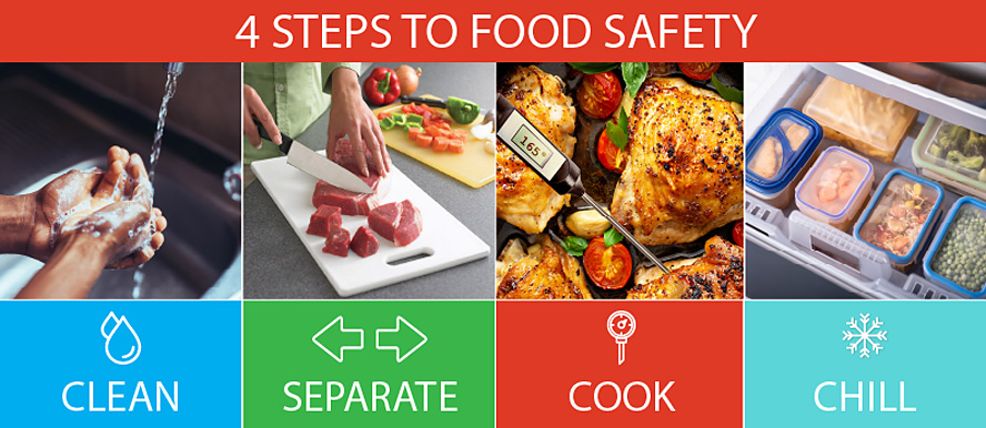 What are the 3 most important principles for storing food safely?