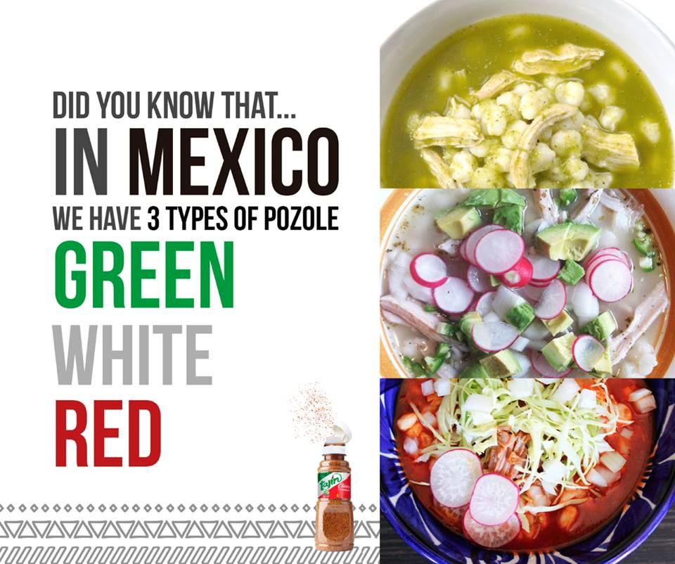 What are the 3 types of pozole?