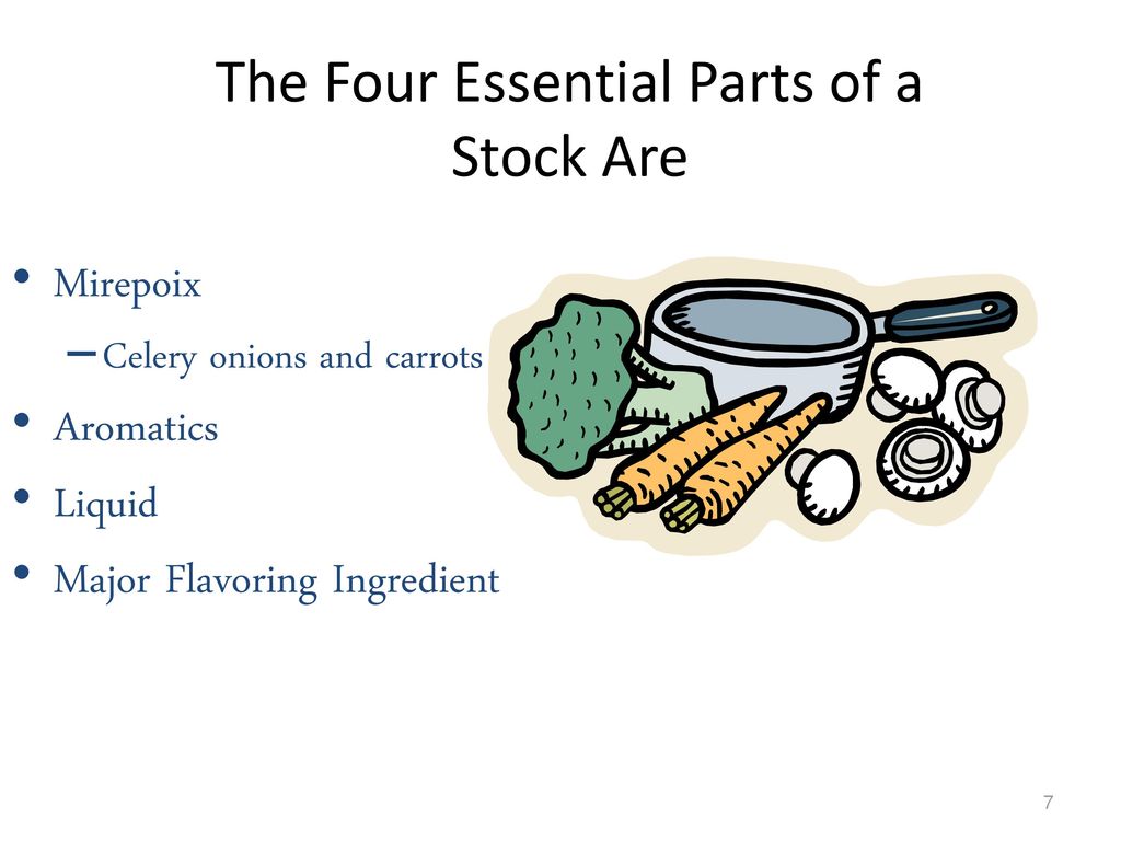 What are the 4 essential parts of a stock?